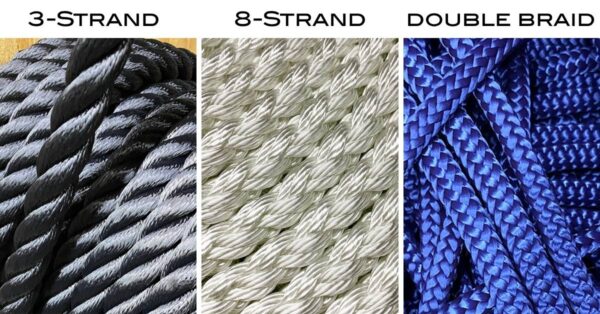 3-Strand vs 8-Strand vs Double Braid Dock Lines | American Rope